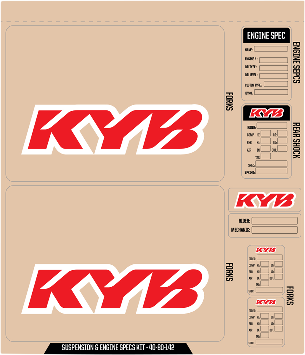 KYB Decal Kit - Red – Motorcycle Depot