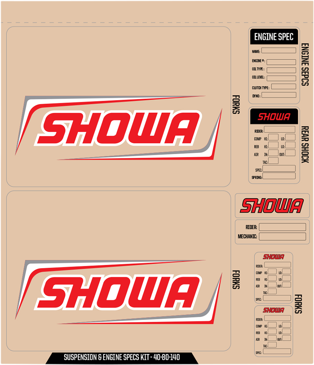 Showa Decal Kit - Red – Motorcycle Depot