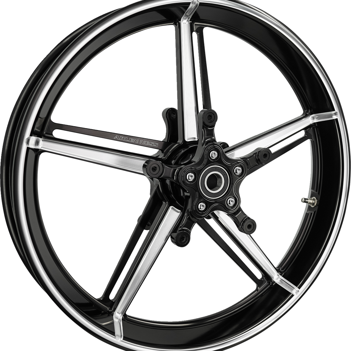 Wheel with Hub/Adapter - Factory 24 - Front - Black/Contrast Cut - 19x ...
