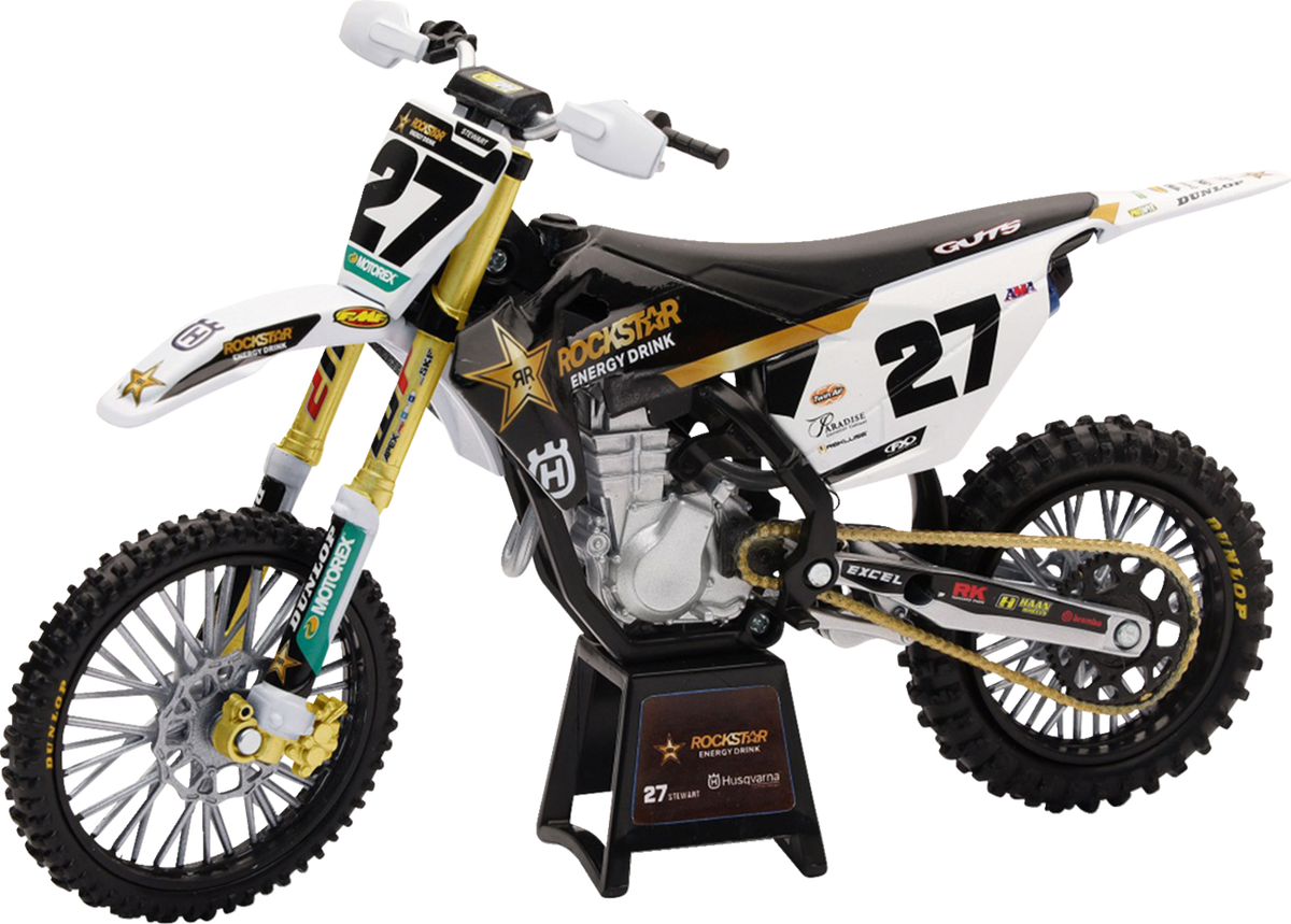 Rockstar Husqvarna Team Bike - Malcolm Stewart - 1:12 Scale - BlackWhi ...