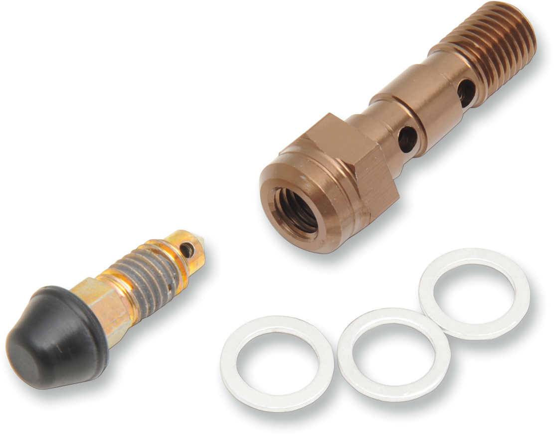 Banjo Bolt with Speed Bleeder - Double -Honda/Kawasaki/Suzuki/Yamaha ...